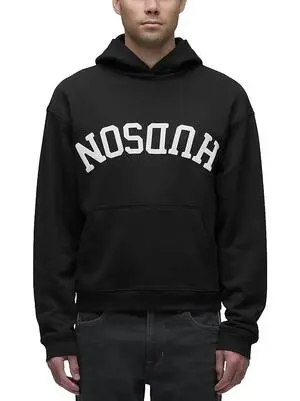 Hudson Jeans Classic Logo Pullover Hoodie - Black