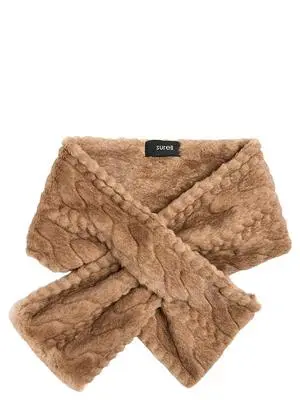 Cara Cara Surell Faux Fur Textured Pull Through Scarf Light Brown