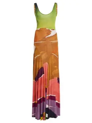 Ulla Johnson Malie Printed Jersey Maxi Dress Multi