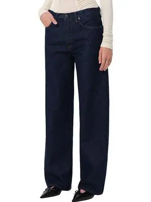 AGOLDE Arc High-rise Wide-leg Jeans - Rinse