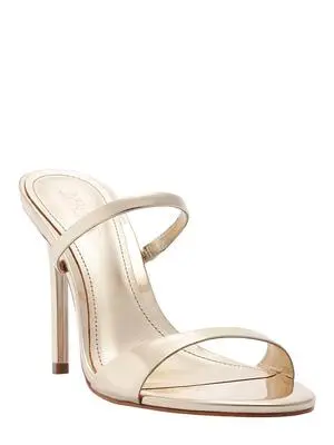Schutz Jessica Leather Sandals - Platina