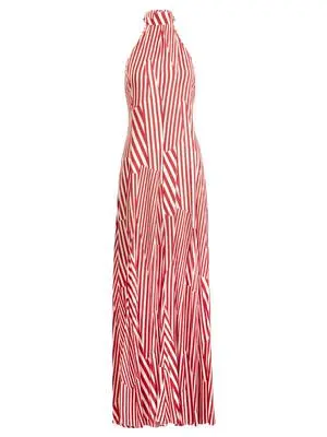 SILVIA TCHERASSI Koa Striped Jersey Maxi Dress