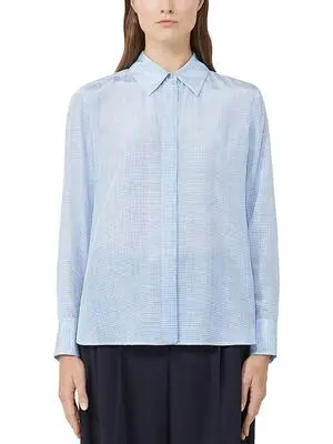 MAX MARA STUDIO Nola Silk Shirt - Light Blue