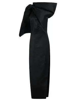 Givenchy Bow-embellished Silk Maxi Dress - Black
