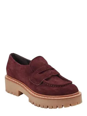 MARC FISHER LTD. Norton Loafers Dark Red