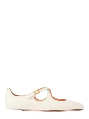 Bally Beliska Leather Mary Jane Ballet Flats - Ivory