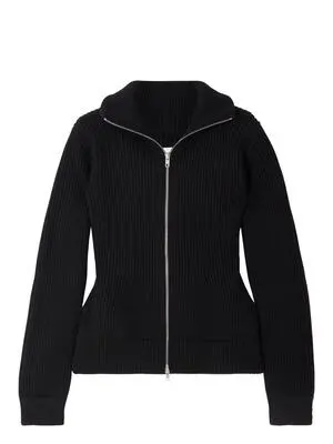 MAISON MARGIELA Ribbed Wool Cardigan - Black