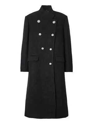 Isabel Marant Giusa Double-breasted Felt Coat - Black