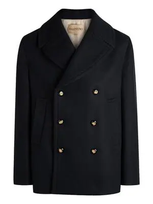 Valentino Garavani Double-breasted Wool Jacket - Black