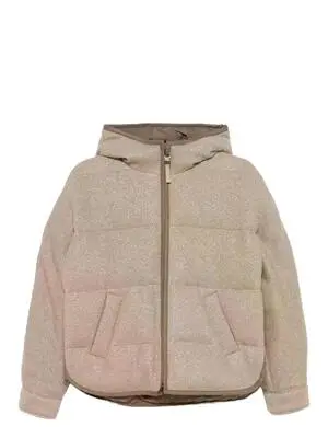 Brunello Cucinelli Hooded Puffer Jacket - Neutrals
