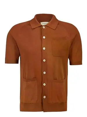 PIACENZA CASHMERE 1733 Buttoned Raglan-sleeve Shirt - Brown