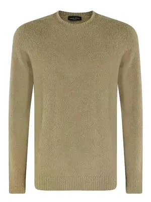 ROBERTO COLLINA Crewneck Textured Knit Sweater - Green