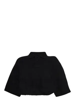 Alexander Wang Cropped Polo Shirt - Black
