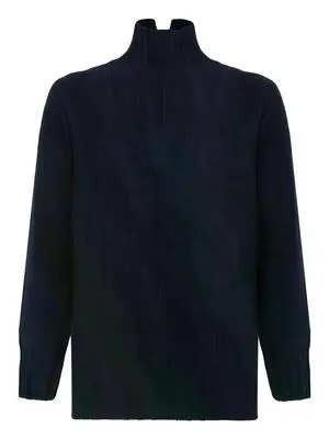 DOUUOD High-neck Sweater - Blue