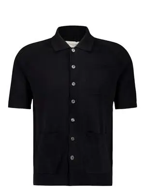 PIACENZA CASHMERE 1733 Patch-pockets Knitted Shirt - Black