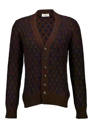 PIACENZA CASHMERE 1733 Button-up V-neck Cashmere Cardigan - Brown