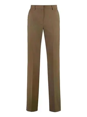 PT TORINO Ambra Wool-blend Trousers - Brown
