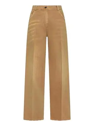 Seventy Whiskering-effect Wide Leg Jeans - Brown