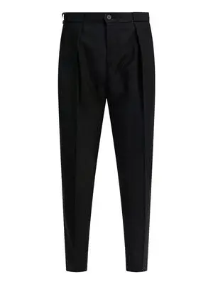 BRIGLIA 1949 Pleated Straight-leg Trousers - Black