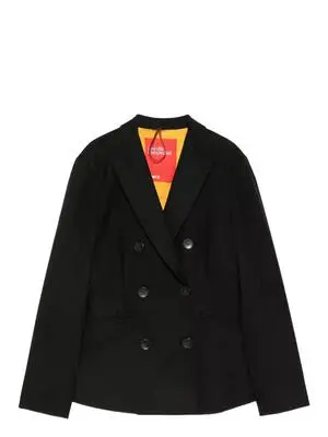 MERCI Peak-lapel Double-breasted Jacket - Black