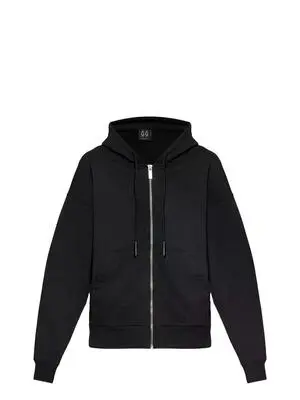 44 LABEL GROUP Zip-up Cotton Hoodie - Black