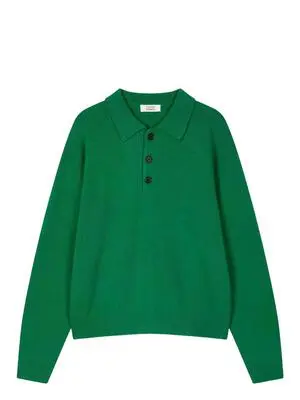 STUDIO TOMBOY Fine-Knit Polo Jumper