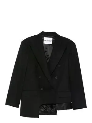 MEDEEA Asymmetrical Double-Breasted Blazer
