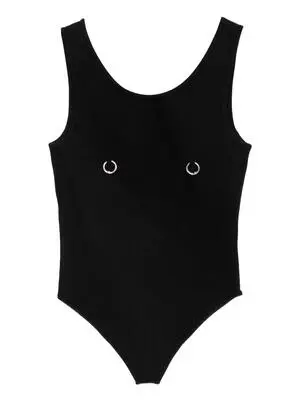 MEDEEA Ring-detail Bodysuit - Black