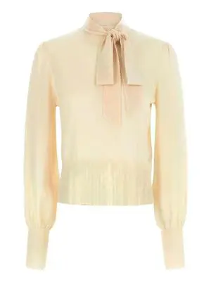 Zimmermann Pussy-bow Puff-sleeve Blouse - Neutrals