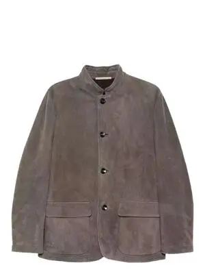 Agnona Buttoned Shearling Jacket - Brown
