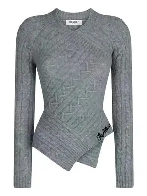 Attico Cable Knit Jumper - Grey