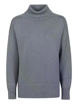 DRUMOHR Roll-neck Merino Wool Sweater - Grey