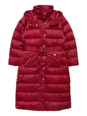 Liu Jo Belted Hooded Coat - Red