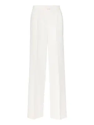 MEDEEA Pleated Trousers - White