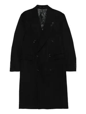 LARDINI Double-breasted Coat - Black