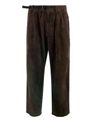 AND WANDER Belted Corduroy Trousers - Brown
