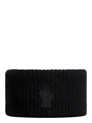 Moncler Logo Neck Warmer - Black
