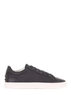 TOD'S Pebbled Leather Sneakers - Brown