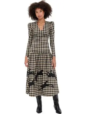 Carolina K Malika Maxi Dress - Black Plaid