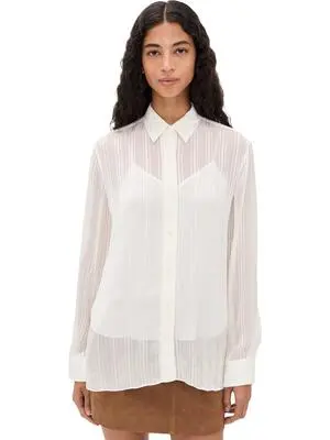 Theory Classic Button-down Shirt - Ivory