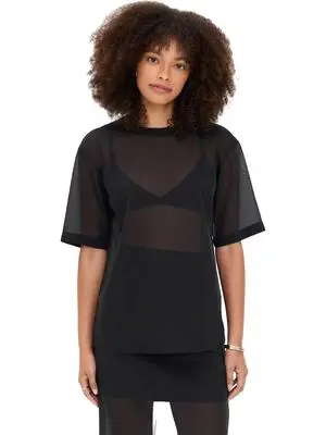LE BOP Caroline Organza Tee - Black