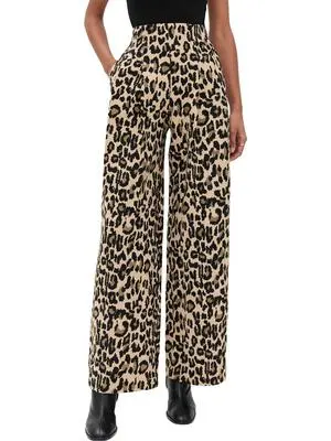 Remain Birger Christensen Jacquard Wide-leg Pants - Dijon Comb.