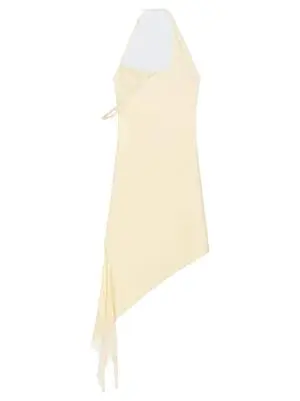 COURRÃ¨GES Courrèges Undressed Lace Satin Dress - Yellow