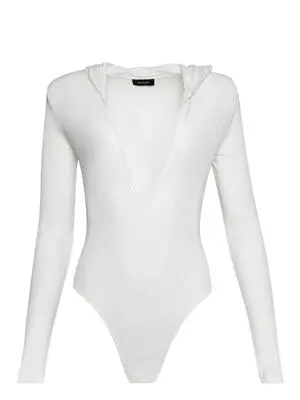 MUGLER Long Sleeve Bodysuit - White
