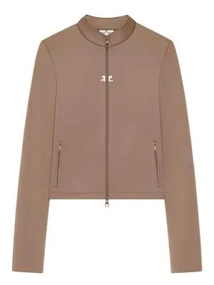 COURRÃ¨GES Courrèges Biker Tracksuit Interlock Jacket - Brown
