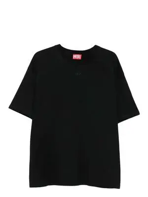 DIESEL® Logo-embroidered T-shirt - Black