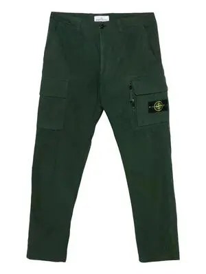 Stone Island Logo-patch Cargo Trousers - Green