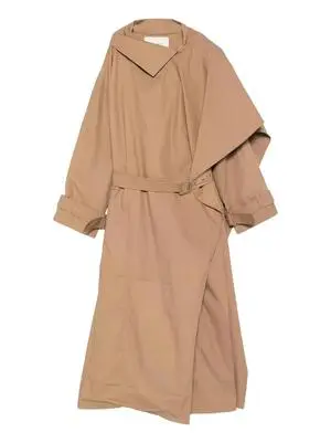 ENTIRE STUDIOS Belted Oversized Coat - Neutrals