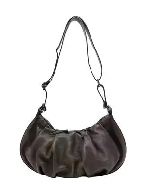 REPTILE'S HOUSE Gathered Leather Shoulder Bag - Brown
