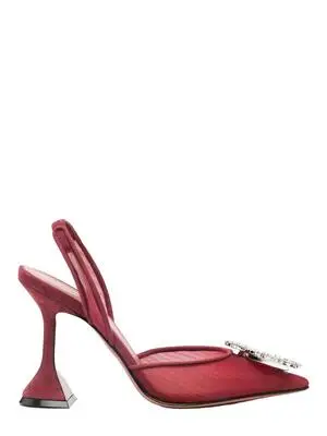 Amina Muaddi 70mm Heeled Pumps - Red